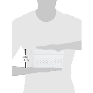 Curver Infinity Tray 4.5 L Dots Recycled Plastic Pink Crates, white, S