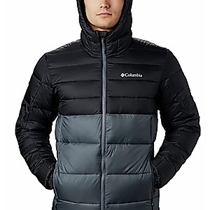 Columbia Men's Buck Butte Insulated Hooded Jacket, Graphite/Black, Medium