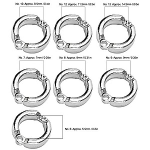 GLOGLOW Bird Foot Rings, 10Pcs Metal Bird Parrots Leg Ring Outdoor Fly Training Activity Opening Clip Accessories for Small Medium Large Birds Training