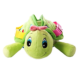 Buckle Toys - Belle Turtle - Learning Activity - Develop Motor Skills and Problem Solving - Counting and Color Recognition - Airplane Travel Essentials Kids