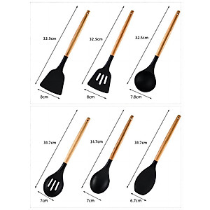 12-Piece Silicone Cooking Utensil Set, BPA Free Kitchen Utensils set, Heat Resistant Silicone Kitchenware,Kitchen Gadgets,Cookware Friendly – Essential Kitchen Tools Collection(Black)