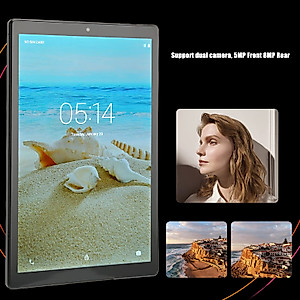 ASHATA Android Tablet 10 InAndroid Tablch, 8 Core, 4GB RAM 64GB ROM, 2.4G 5G Dual Band WiFi Calling Tablet Computer, 5MP 8MP Dual Camera, 5000mAh Battery, GPS BT (US Plug)