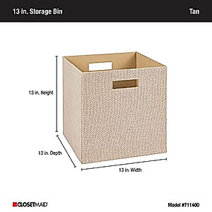 ClosetMaid Decorative Fabric Storage Bin, Tan