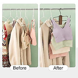 Mkono Set of 4, Bra Hangers and Legging Organizer for Closet Set