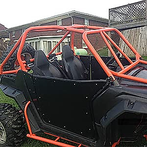 Acmex Black Metal Doors for 2008-2014 Polaris RZR 800/ S 800/ XP 900/570, 2 Pair Accessories