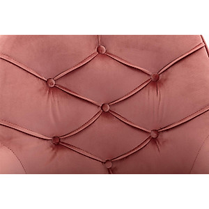 CITYLIGHT Swivel Shell Chair for Living Room/Bed Room, Modern Velvet Leisure Arm Chair, 360° Swivel Chair Home Desk Chair, Seat Height Adjustable, Easy to Assemble (Pink)