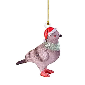 QAZIUY Christmas Ornaments Set Ornaments for Crafts Christmas Animal Ornament Acrylic Santa Hat Animal Ornament Christmas Tree Decoration Xmas Tree Hanging Ornament for New Year Holiday Party