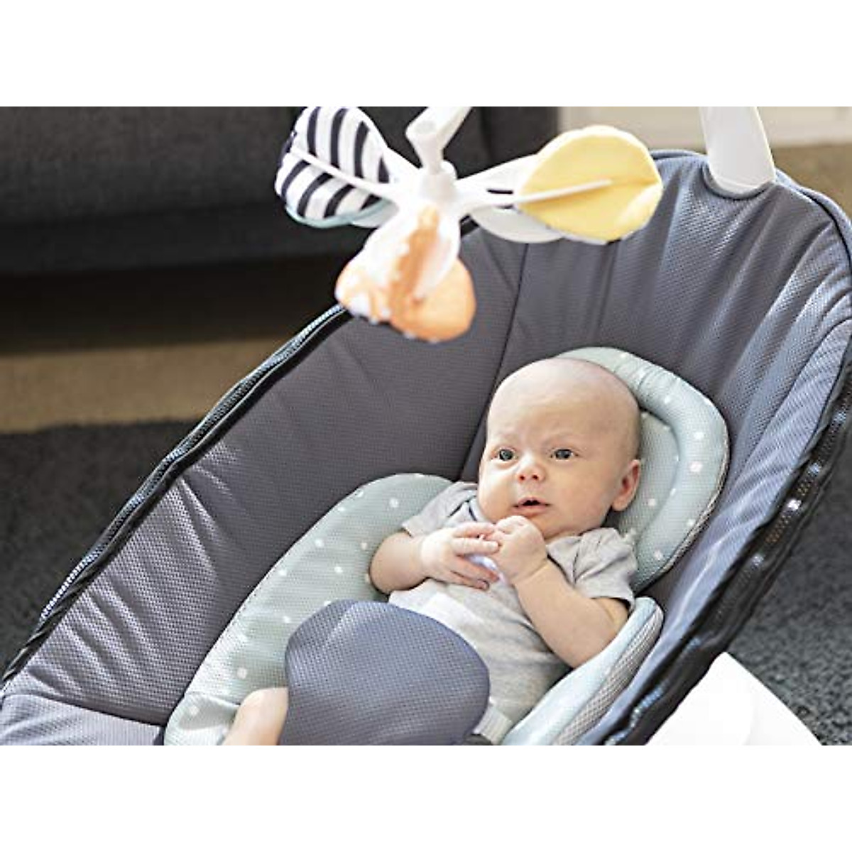 4moms RockaRoo and MamaRoo Infant Insert, Machine Washable, Cool Mesh Fabric, Modern Design