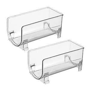 Hemoton 2pcs Drawer Wine Rack Stackable Beverage Dispenser Water Bottle Holder Bin Refrigerator Soda Can Organizer Pantry Freezers Beer Wine Tray Desk Tray Cupboard The Pet Food