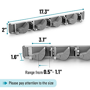 Mr. Pen Aluminum Storage Rack with 4 Hooks, Lightweight and Durable