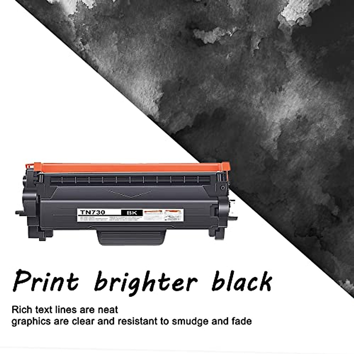 TN730 Toner Cartridge Compatible 1 Pack TN-730 Black Replacement for Brother TN730 TN-730 for Brother DCP-L2550DW MFC-L2710DW L2750DW L2750DWXL HL-L2350DW L2370DW L2370DWXL L2390DW L2395DW Printer