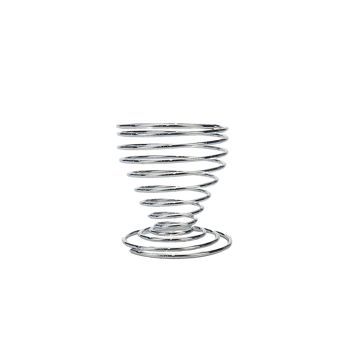 Faotup 4Pcs Spring Egg Cup Holder Spring Wire Egg Tray Spring Wire Egg Cup for Home Kitchen Egg Cup Storage Holder Silver, 1.78"x2.05"(LxH)