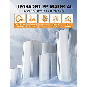 Sanewix 3"7.5 Ft Mini Split Line Set Cover,Decorative Pipe Line Cover Kit, AC Line Cover for Mini Split Air Conditioner,Central AC,Heat Pump