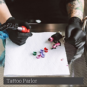 JUSSSTUFF Black Disposable Vinyl Gloves Small, 100 Pack - Powder Free Latex Free Rubber Gloves - Medical, Cooking, and Kitchen Gloves