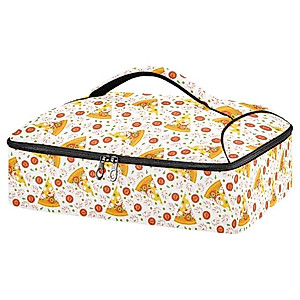 Kcldeci Insulated Thermal Food Carrier Insulated Casserole Carrier for Hot or Cold Food,Pizza Slices (2) Insulated Tote Bag for Potluck Cookouts Parties Picnic,Lasagna Lugger