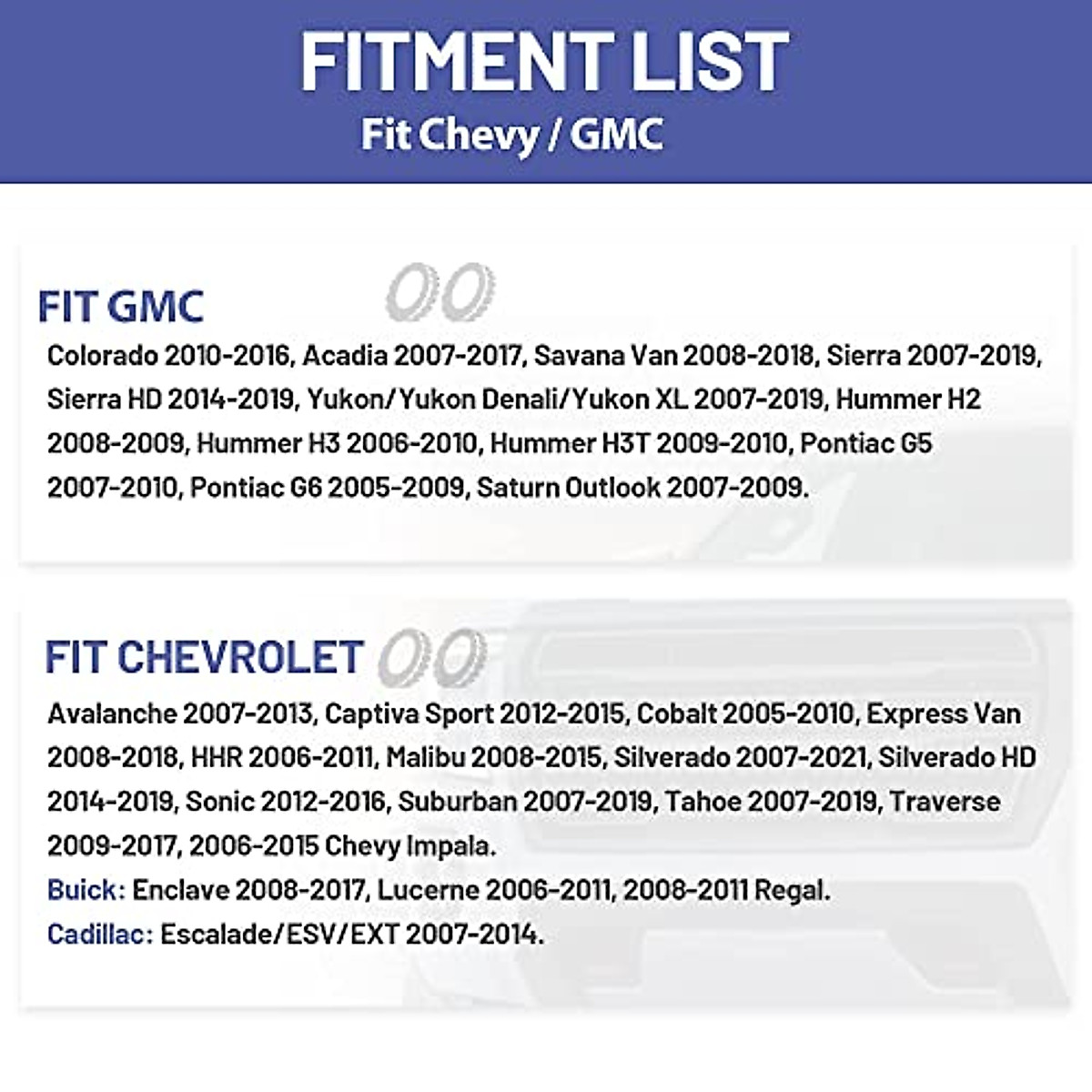 NuIth Aftermarket Front & Rear Door Speaker Adapter Spacer Ring for GM GMC 2006-2019, Chevy 2006-2021, Cadillac 2007-2014 Vehicles 6.5 Inch Speaker Bracket Installation 2 Pack