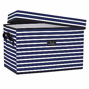 SCOUT Rump Roost LG - Large Lidded Storage Bin with Handles, Collapsible, Stackable, Doubles as Seat or Table, Holds 90 Lbs