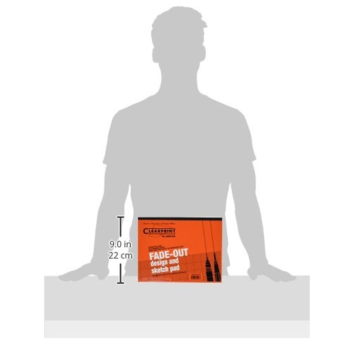 Clearprint 3020 Bond Pad with Printed Fade-Out 30-Degree Isometric Grid, 20 lb., 8-1/2 x 11 Inches, 30 Sheets, White, 1 Each (932811ISO)