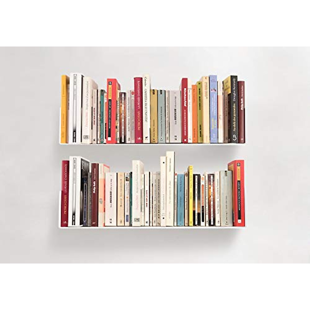 TEEbooks - Bookshelves - Set of 2 - Steel - White - 23,6" x5,9 x5,9