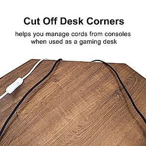 XKZG Computer Desk 54 Inch L Shaped Corner Desk for Home Office Writing Study Workstation Industrial Style PC Laptop Table Gaming Desk Save Space Easy Assembly (Brown, 54.3" × 54.3")
