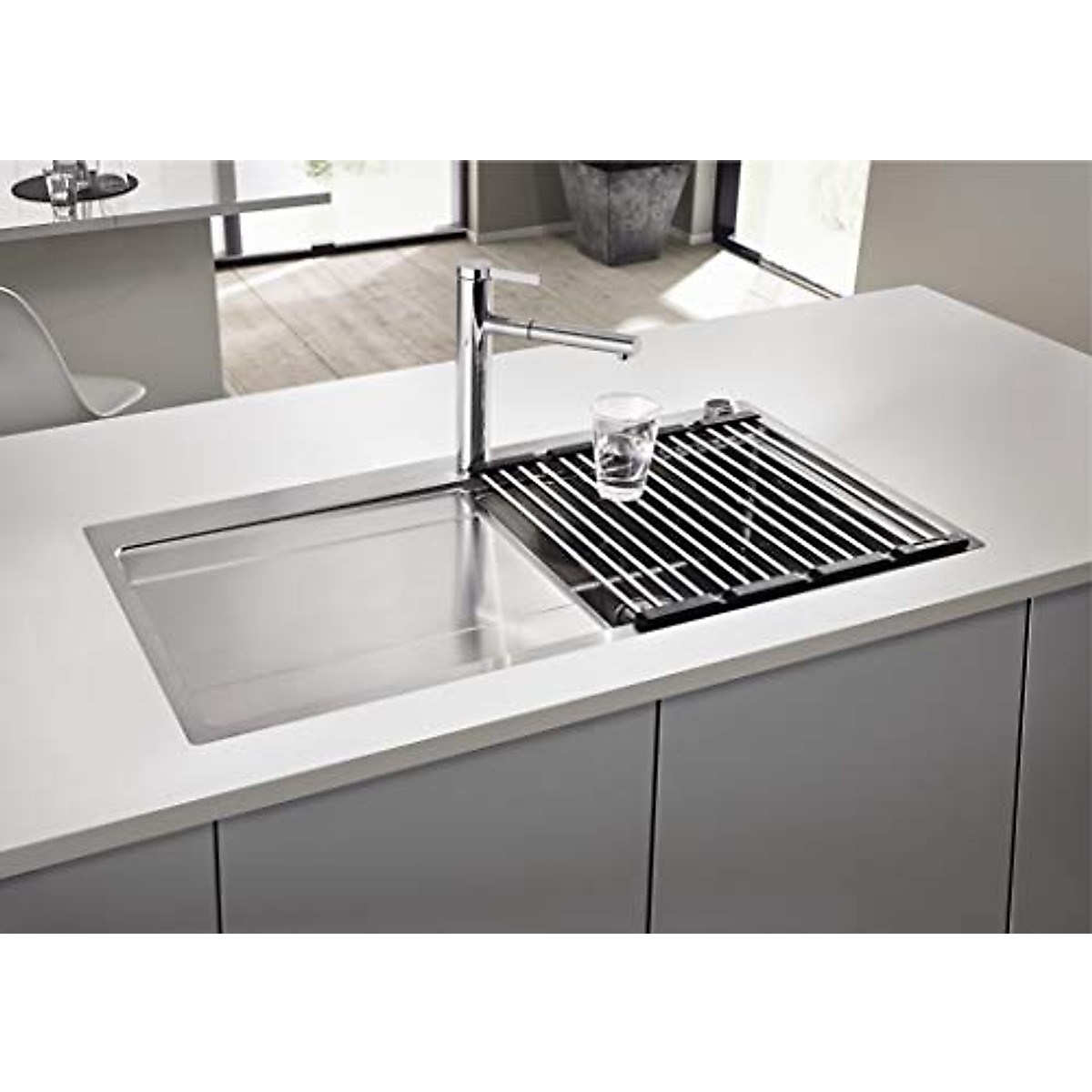 BLANCO 238483 Folding mat, 440 mm, Black/Silver