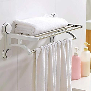 LIRUXUN Towel Rack Towel Bar with Hook Angle Hand Towel Rack, Metal Towel Bar, Wall-Mounted Towel Holder Organizer Towel Shelf，for Bathroom Kitchen
