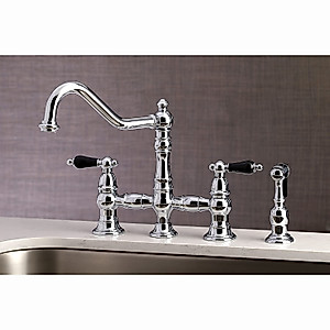 Kingston Brass KS3271PKLBS Duchess Bridge Kitchen Faucet, Polished Chrome