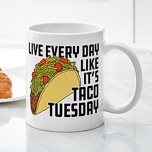 CafePress Taco Tuesday 15 Oz Ceramic Large Mug Ceramic Coffee Mug, Tea Cup 11 oz