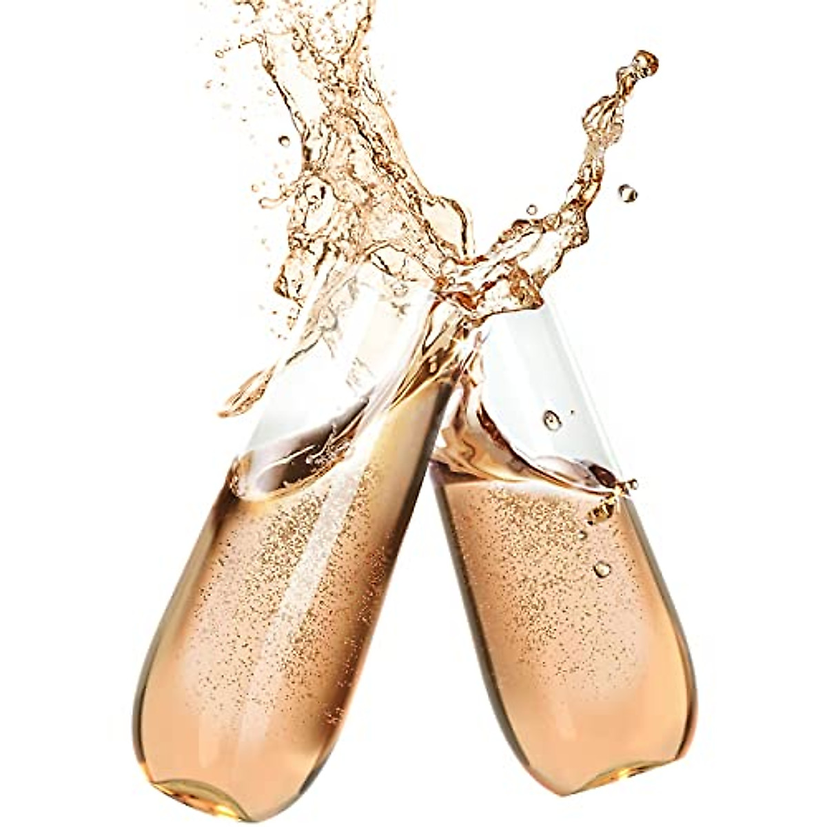 30 Plastic Stemless Champagne Flutes - Disposable Unbreakable toasting glasses, 30 pack | Clear Fancy Shatterproof & Reusable 9 Oz Champagne glass, BPA free - Ideal for Weddings, Birthdays, Parties