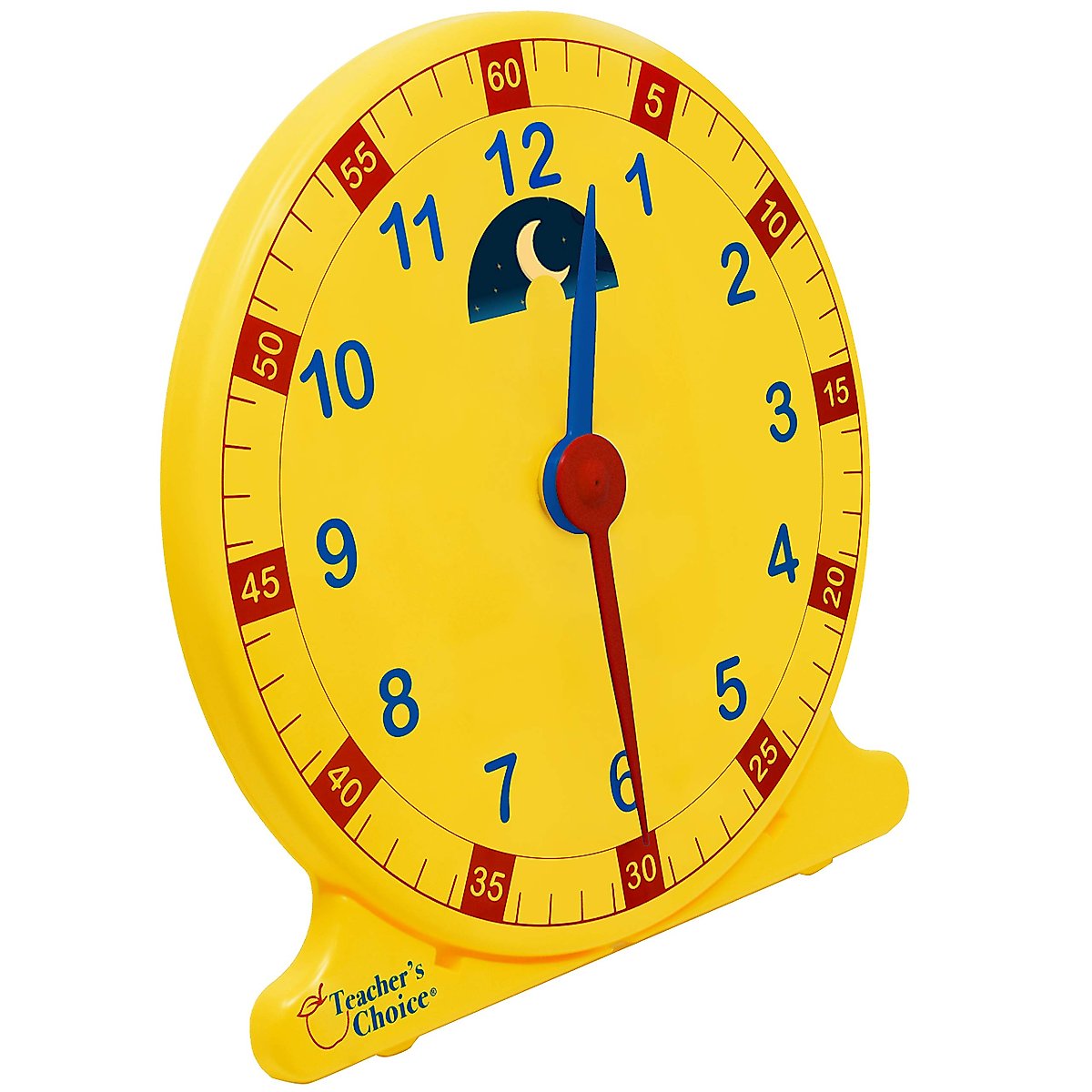 Learn How to Tell Time Teaching Clock – Large 12" Classroom Demonstration Night and Day Learning Clock