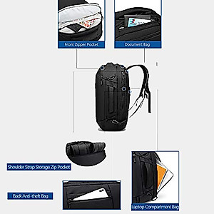 Deumy Water-proof Business Laptop Backpack,4 in1 Multi-Functional Travel Rucksack