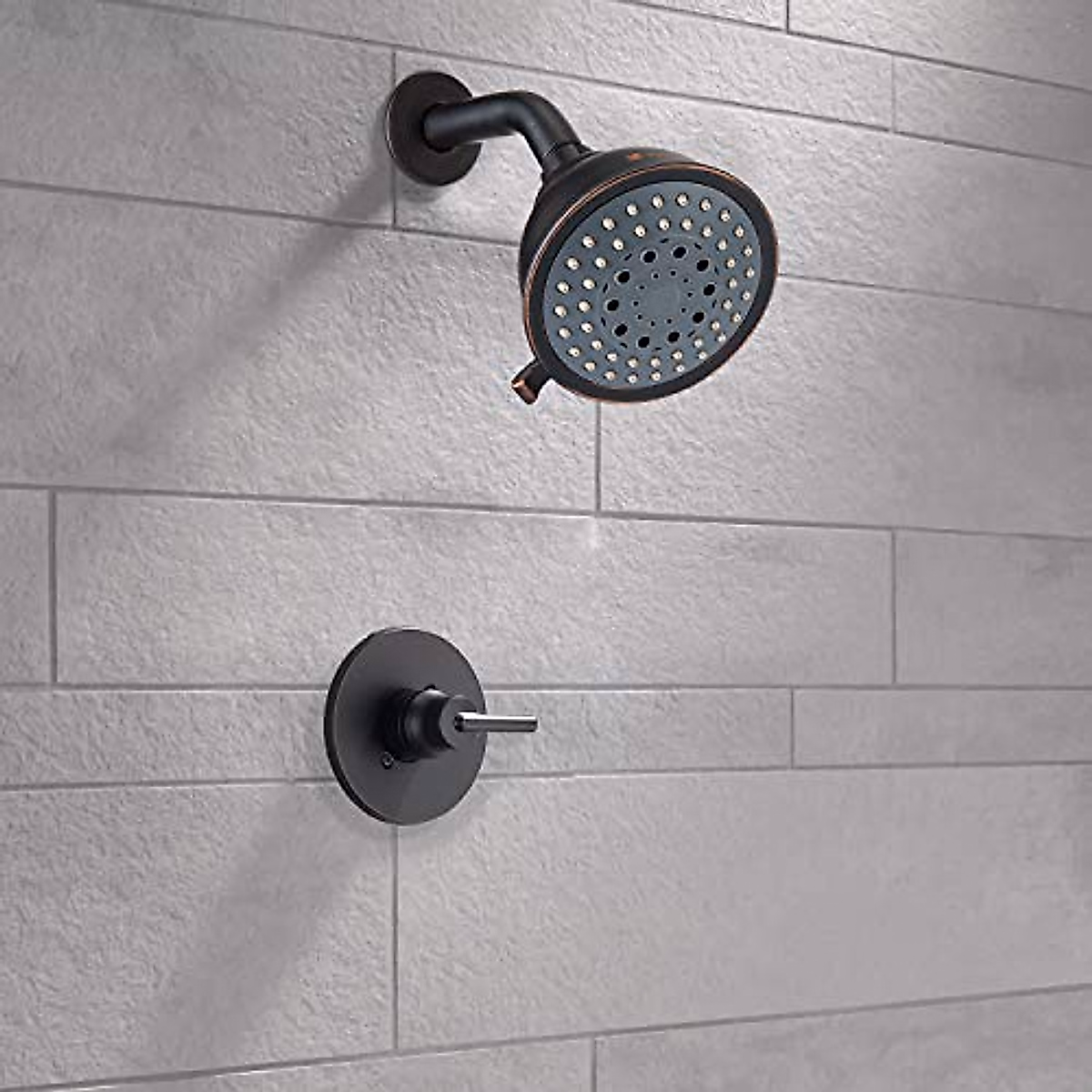 Voolan High Pressure Shower Head - 5 Function Rain Shower Head - Comfortable Shower Experience Even at Low Water Flow - Oil-Rubbed Bronze