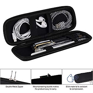 iDream365 Apple Pencil Case Holder,Slim EVA Carrying Case/Bag/Pouch/Holder for Apple Pencils,Executive Fountain Pen,Ballpoint Pen,Stylus Touch Pen-Black