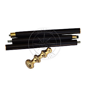 Vasudha Sampada Handicrafts Solid Brass Eagle Design Handle , Walking Cane Vintage Stick, Handle Use For All Walking Stick For Men & Women Wooden Walking Stick Silver Brass Handle Knob Gift