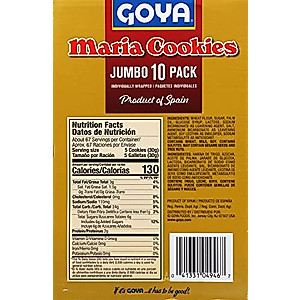 Goya Foods Maria Cookies, Jumbo Pack, 7 Ounce (Pack of 10)