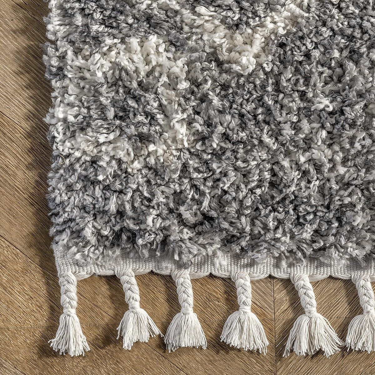nuLOOM Transitional Kristi Shag Area Rug, 5x8, Grey