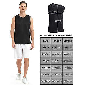 Pilamor Mens Tank Tops 3 Pack,Sleeveless Muscle T Shirts for Men's Fitness,Quick Dry Gym Tank Top for Men