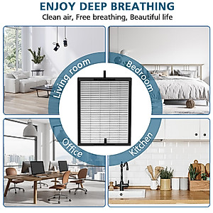 True HEPA 45i Replacement Filter, Compatible with 45i air purifier, Compared # B4-Fresh/FL40-Silver-Carbon, 2 Pack HEPA Filter+4 Pre Filter