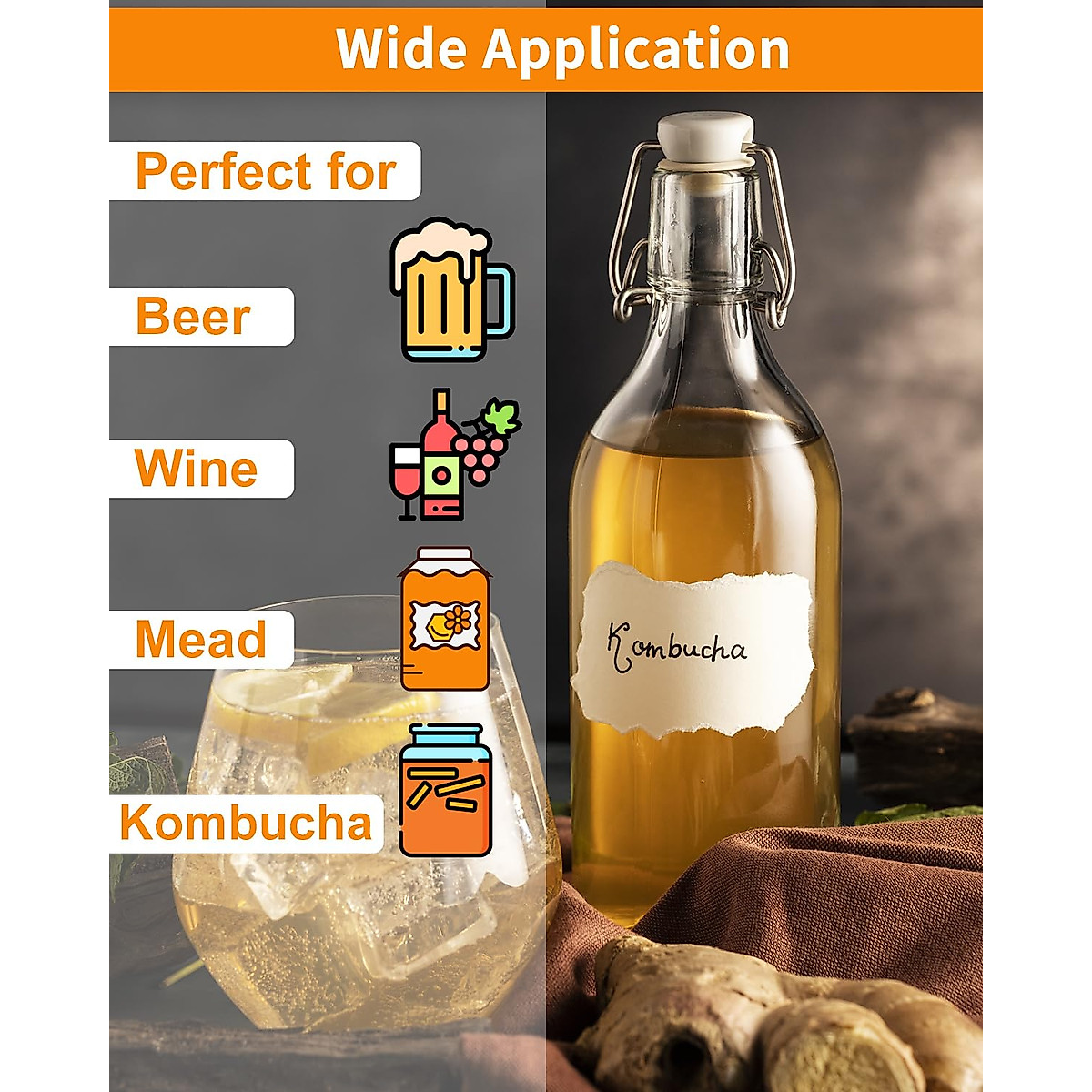 Kosoeur Triple Scale Hydrometer, Alcohol Hydrometer for Wine, Mead, Kombucha & Beer, Mead Making Kit, (ABV Tester, Brix, Specific Gravity Hydrometer), Hydrometer Alcohol Kit for Wine Brewing Supplies