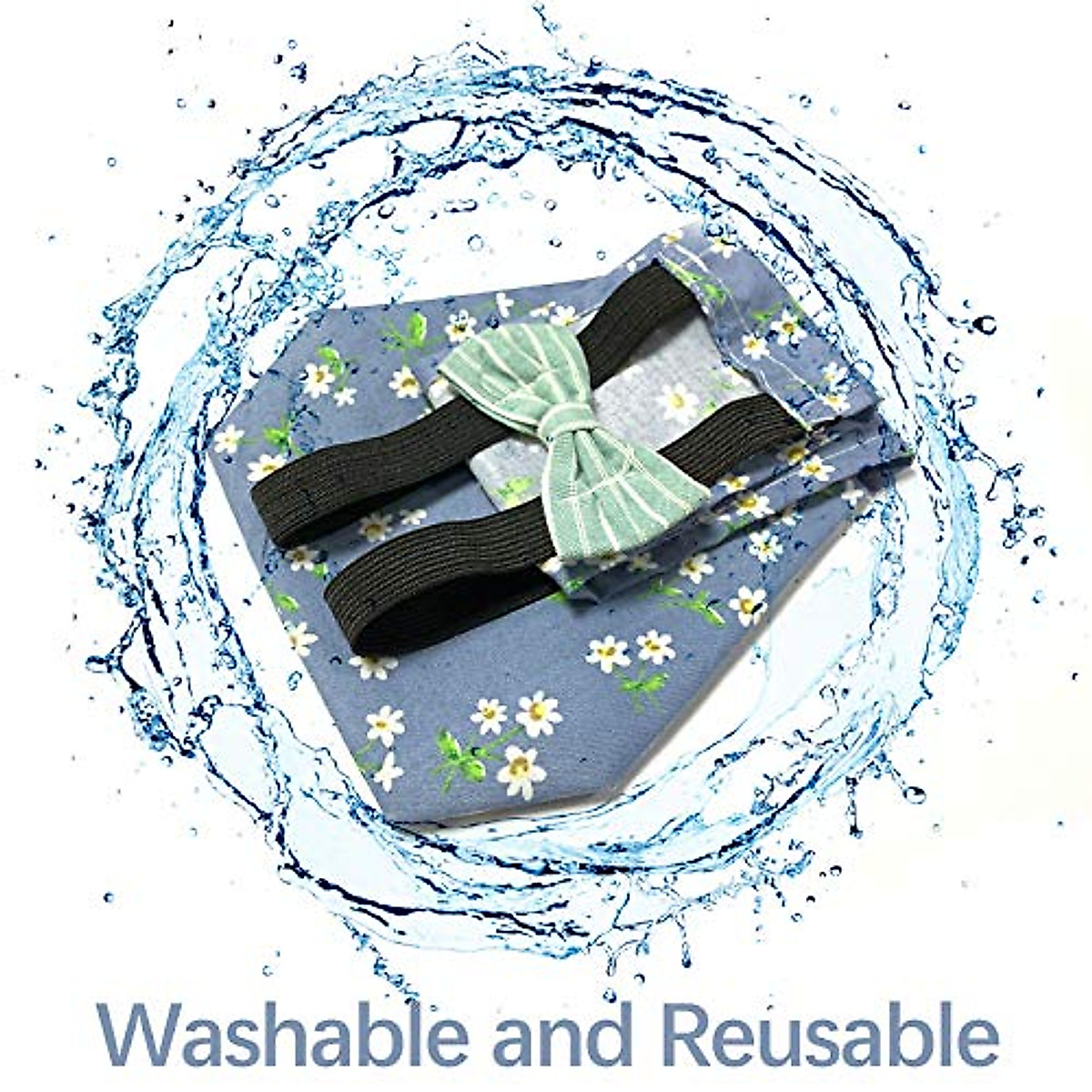 VIVEKATT Chicken Diaper, Pet Diaper for Chook Duck Goose, Washable Pet Diapers Bow Tie Duck Diapers Chicken Diaper for Poultry, 1 Count (Pack of 1)