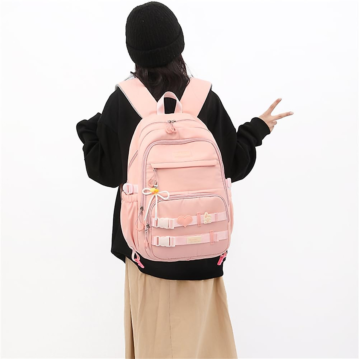 MITOWERMI Backpack for Girls Boys Lightweight Kids Backpack for Elementary School Bookbags pink