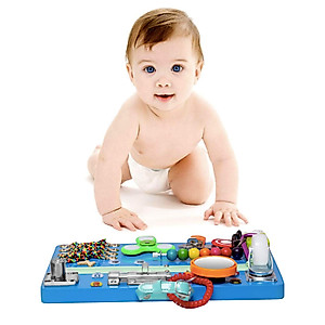 EBIOO Montessori Locks & Latches Board Blue Busy Board Educational Board Writting Board