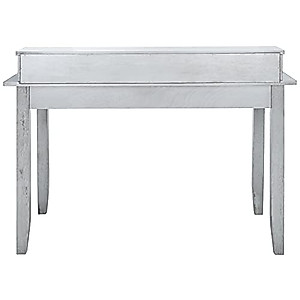 SAFAVIEH Home Collection Winsome Dark Grey 2-Drawer Office Living Room Bedroom Study Foyer Writing Desk DSK1402B, 0