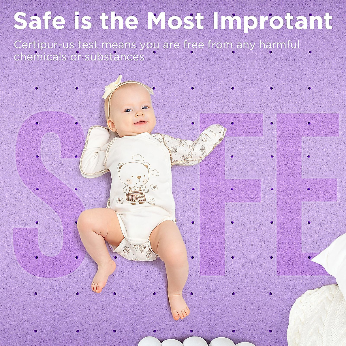 BedsPick Twin XL Mattress Topper 3 Inch, Extra Large Twin Memory Foam Bed Toppers for College Dorm, Single XLong Gel Infused Mattresses Pad for Back Pain Relief, Soft