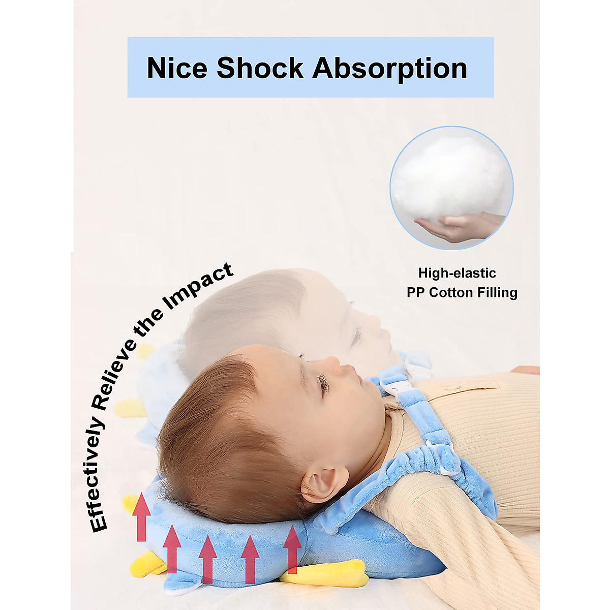 Toddler Baby Head Protection Cushion Backpack Wear,Dinosaur