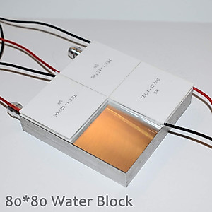 Water Cooling Block Aluminum Heatsink for Peltier TEC1-12706 or 12715 (One Block - 80 * 80mm)