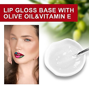 Eakroo 2Pcs Moisturize Lip Gloss Base Oil Material Makeup Primers, Non-Stick Lipstick Primer for DIY Handmade Lip Balms Lip Gloss -100g (2Pack 100ml)
