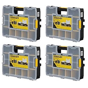 Stanley Sortmaster Lite Organizer 11.5" Lx2.5" Wx8.5" H Black Yellow Clear