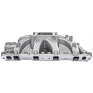 JEGS Intake Manifold for 1969-1996 Small Block Ford 351 Windsor - Hi-Rise, Single Plane, Open Plenum - Square Bore 4150/4160 Flange - 5.68” Carb Pad Height - 3500-8000 RPM