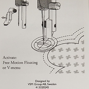 HONEYSEW Pressure Foot Free Motion Echo Quilt Foot Compatible with Viking #413320245